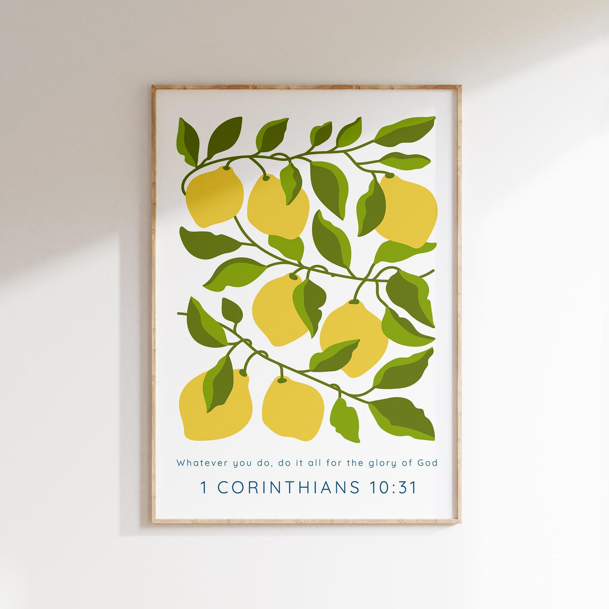 Whatever You Do Do It All For The Glory Of God Scripture Print, 1 Cori ...