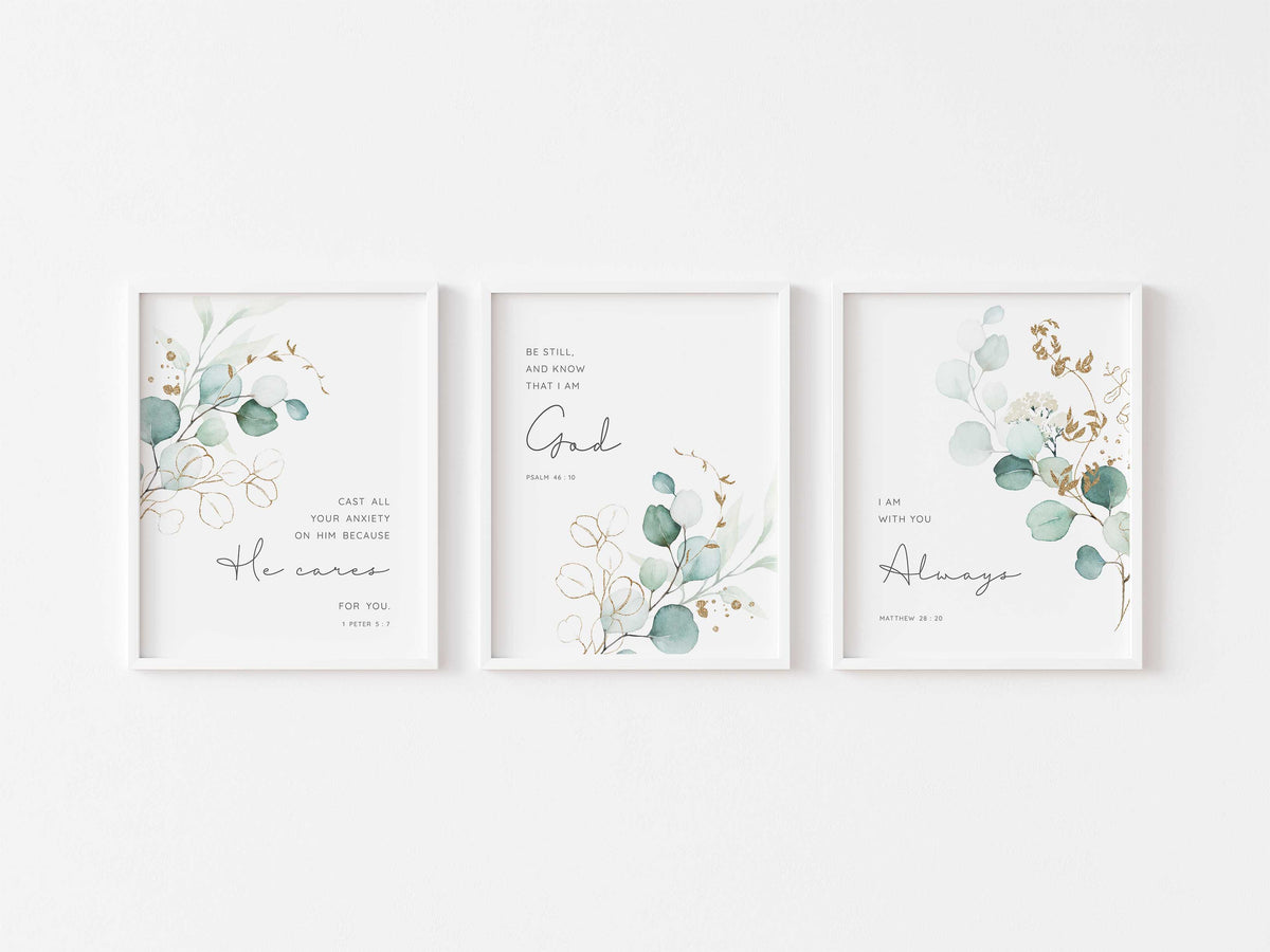 Christian Print Sets, Contemporary Christian Wall Art Uk, Bible Art ...