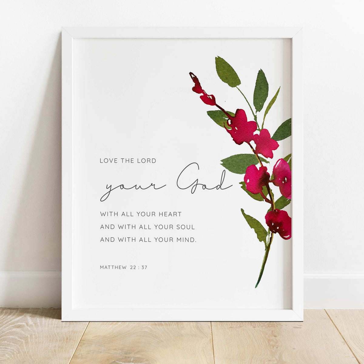 Love the Lord Your God Wall Art, Pretty Bible Verse Prints and Gifts ...