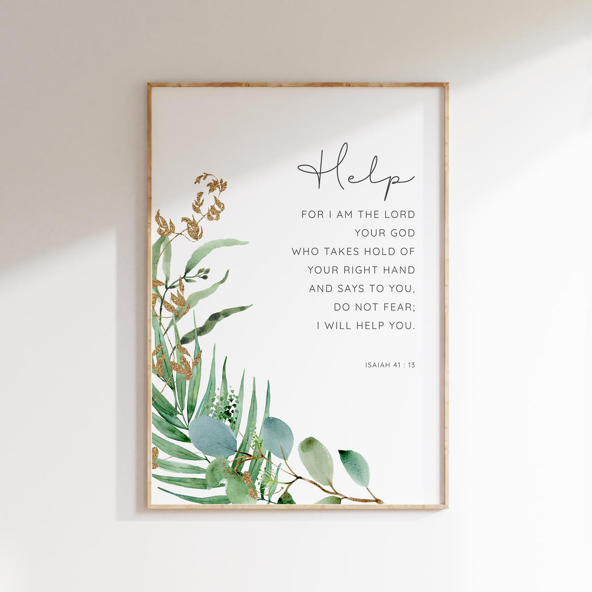 Do Not Fear I Will Help You Bible Verse, Isaiah 41:13 Wall Art Print ...