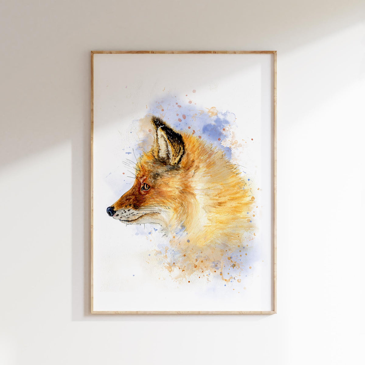 Fox Woodland Animal Wall Art Print, Fox Illustration Farmhouse Rustic ...