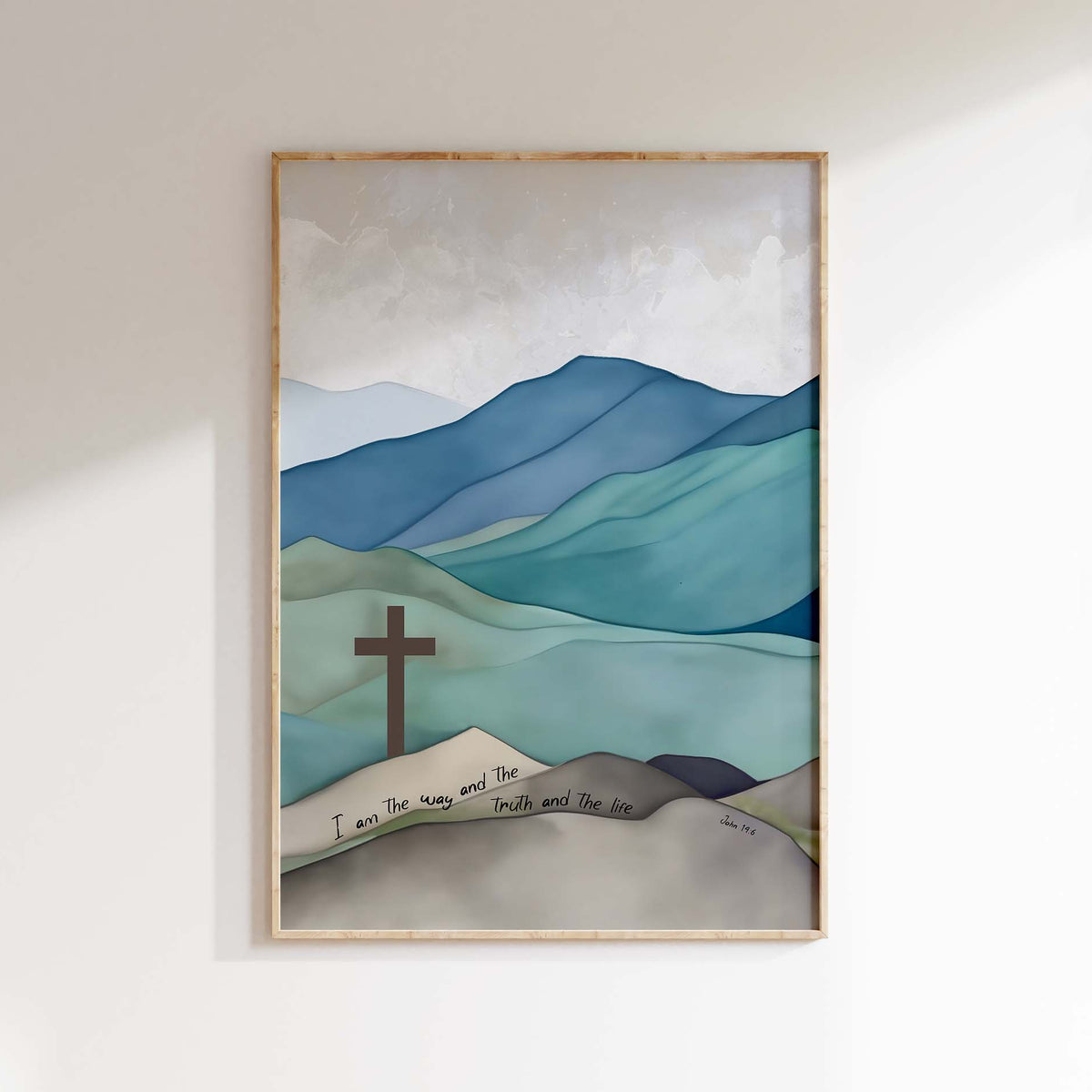 I Am The Way The Truth And The Life Christian Landscape Wall Art Print ...