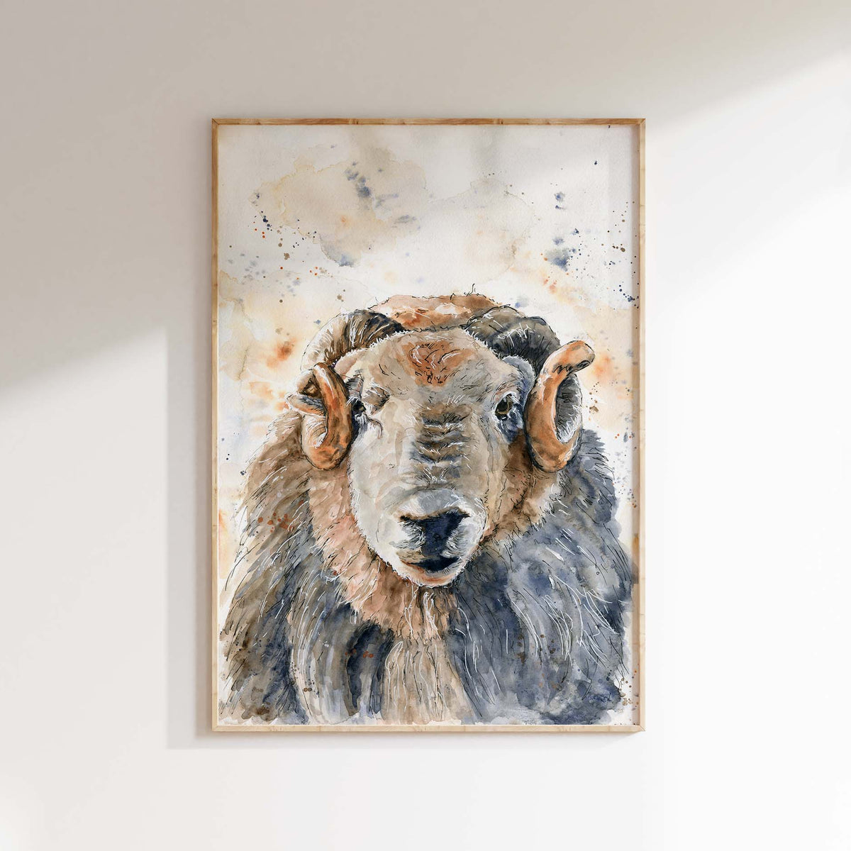 Ram Art Print Farm House Decor, Rustic Country Kitchen Wall Art Print ...