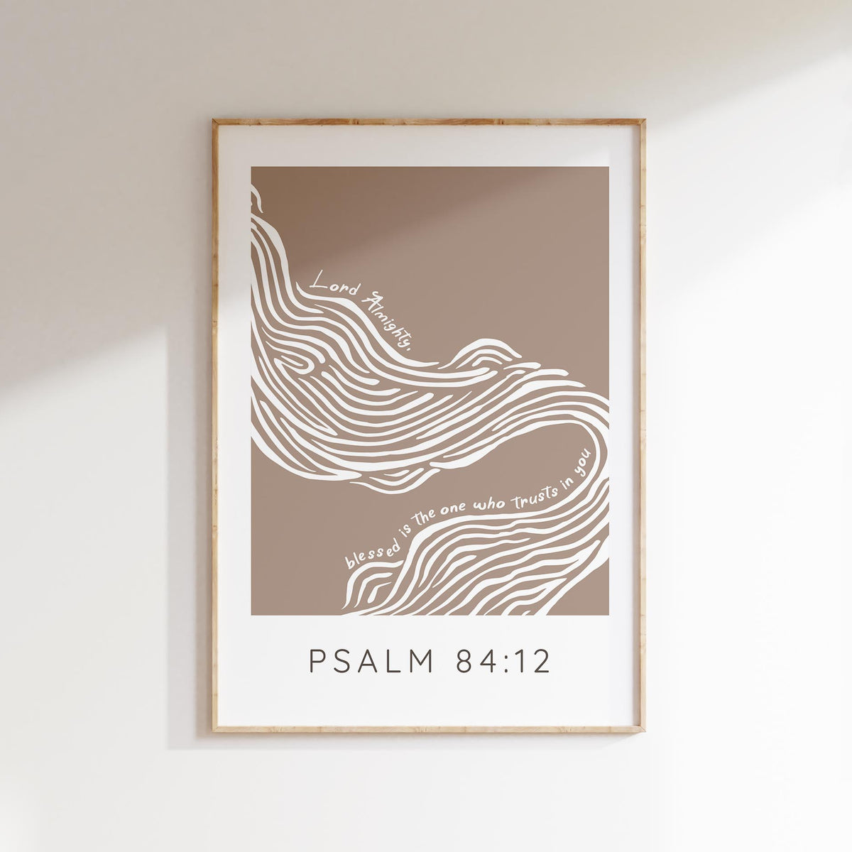Lord Almighty Psalm 84 12 Wall Art, Christian Abstract River Print, Mo ...