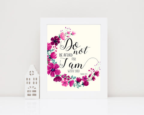 Do Not Be Afraid Bible Verse Isaiah 43 5 Christian Wall Art Print ...
