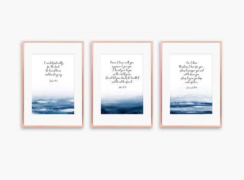 Encouraging Christian Quotes, Scripture Bible Verse Set Of 3 Prints ...