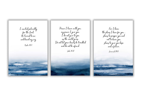 Encouraging Christian Quotes, Scripture Bible Verse Set Of 3 Prints ...